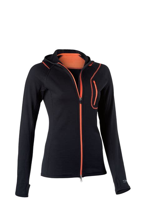 Veste Sport Femme Zippée Avec Capuche Laine Mérinos Et Soie Boutique Femme Ecoline