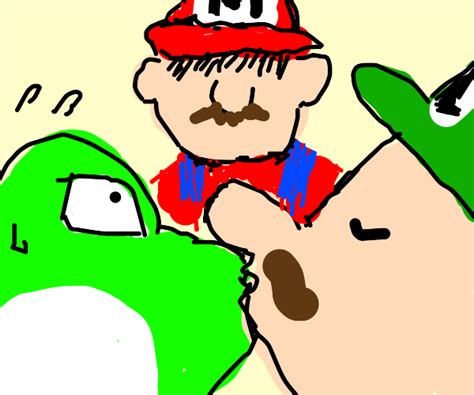 Yoshi Stubs His Toe Drawception