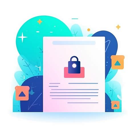 Premium Ai Image Privacy Document Vector Flat Concept With Locked Symbol