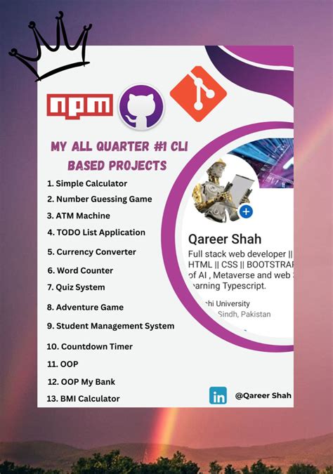 Qareer Shah On Linkedin Codingjourney Quarter1success Npmprojects Developerlife Typescript