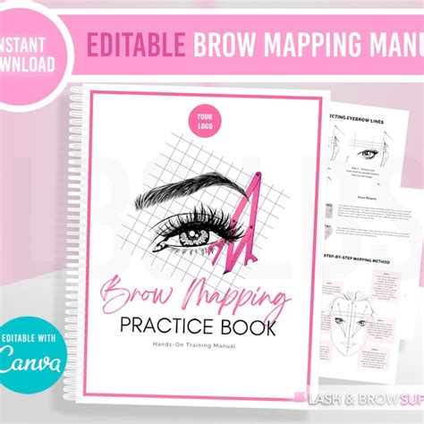 Printable Brow Practice Sheets Etsy