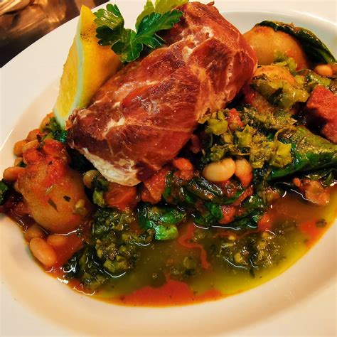 Lowfield Inn Cod Loin Wrapped In Serrano Ham 👋 Chorizo And White Bean