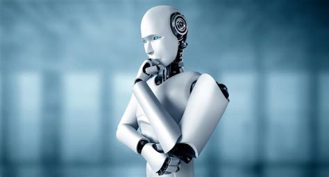 Premium Photo Xai Thinking Ai Humanoid Robot Analyzing Information Data