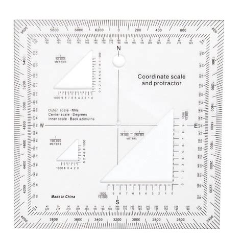 Military Coordinate Scale Protractor