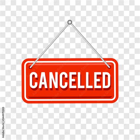 Vetor Do Stock Hanging Cancelled Stamp Cancelled Square Sign Vector