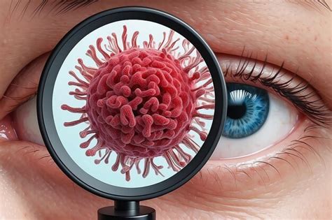 Premium Photo Reddened Rash On The Skin Through A Microscope