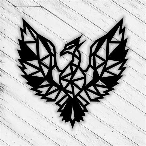 Phoenix Bird Wall Art Svg Dxf Ai Laser Cut File For Wall Decor