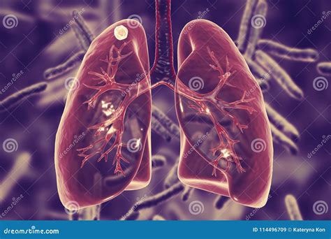 Secondary Tuberculosis In Lungs Stock Illustration Illustration Of