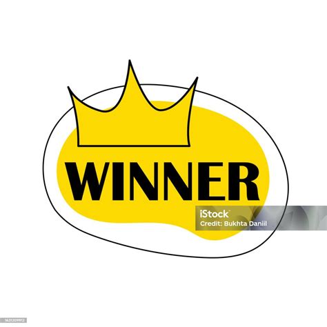 Winner Celebration Bubble Vector Sign Stock Illustration Download