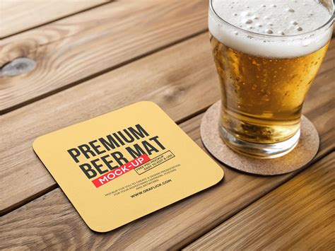 Free Beer Mat Mockup Graflick
