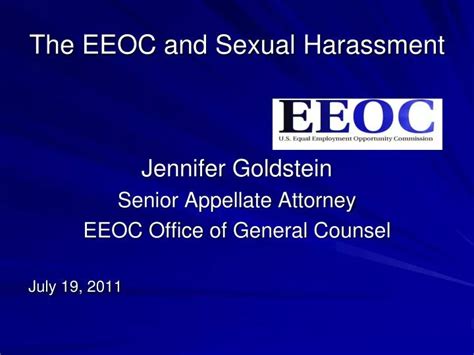 Ppt The Eeoc And Sexual Harassment Powerpoint Presentation Free