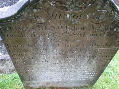 Thomas Renwick 1737 1807 Find A Grave Memorial