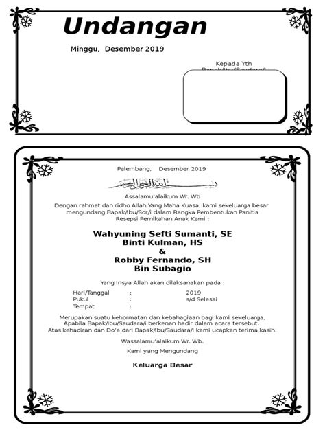Undangan Pembentukan Panitia Nikah Pdf