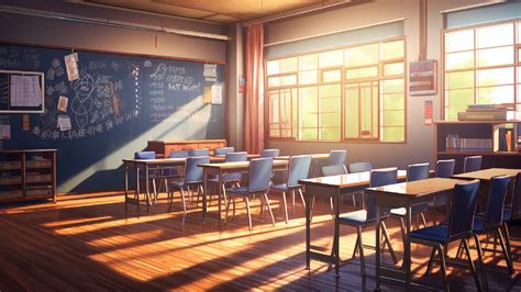 【フリー素材】教室の背景イラスト