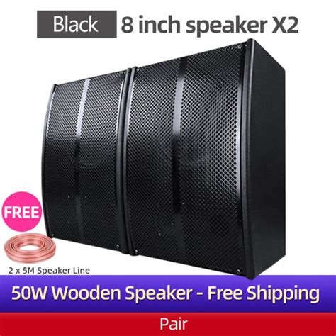 Pair W W Passive Speakers Inch Woofer Audio TV Amplifier Speaker With Tweeter And