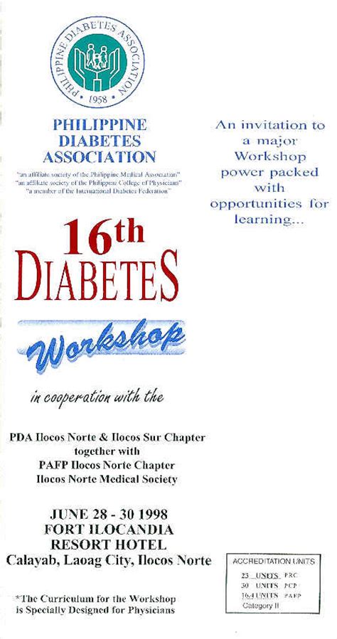 Workshops Diabetes Philippines Inc