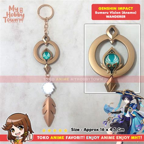 Jual Gantungan Kunci Vision Genshin Impact Sumeru Anemo Wanderer Kab
