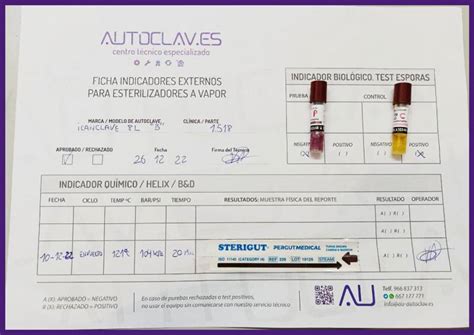 Control De Autoclaves E Indicadores De Esterilización