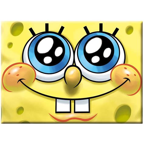 Spongebob Squarepants Face Flat Fridge Magnet Retrofestive Ca
