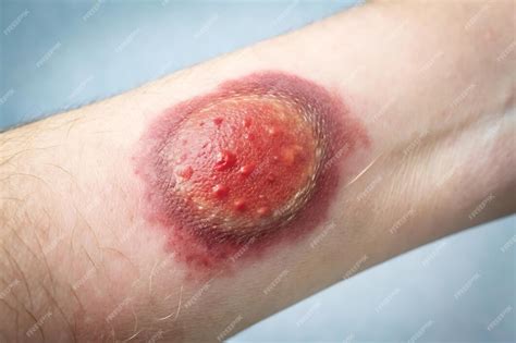 Ringworm On Arm Showing Round Red Scaly Patch Premium Ai Generated Image