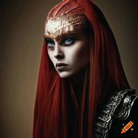 Cosplay Of A Half Klingon Half Romulan Woman On Craiyon