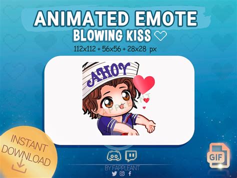 Dbd Animated Blowing Kiss Emote Steve Harrington Dbd Heart Kiss Stranger Things Emote Twitch