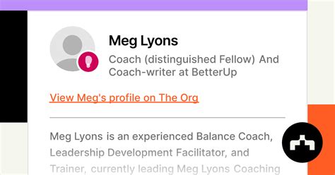 Meg Lyons Coach Distinguished Fellow And Coach Writer At Betterup The Org