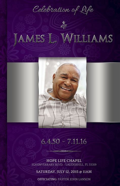 Lavender Dignity Funeral Program By Michael Taylor Flipsnack