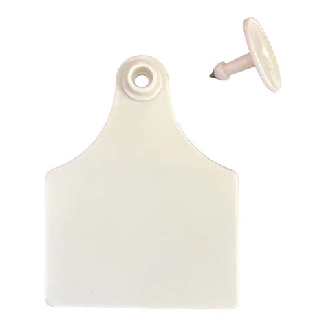 100x Cattle Ear Tags 7x10cm Set Large White Blank Cow Sheep Livestoc