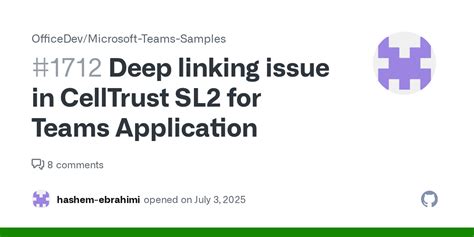 Deep Linking Issue In Celltrust Sl2 For Teams Application · Issue 1712 · Officedevmicrosoft