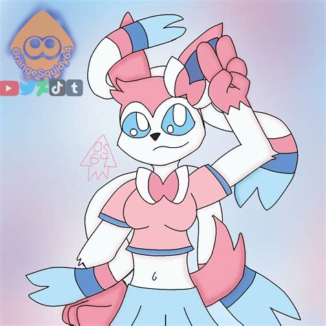 Anthro Sylveon Thingy I Drew By Orangesquidy64 On Deviantart