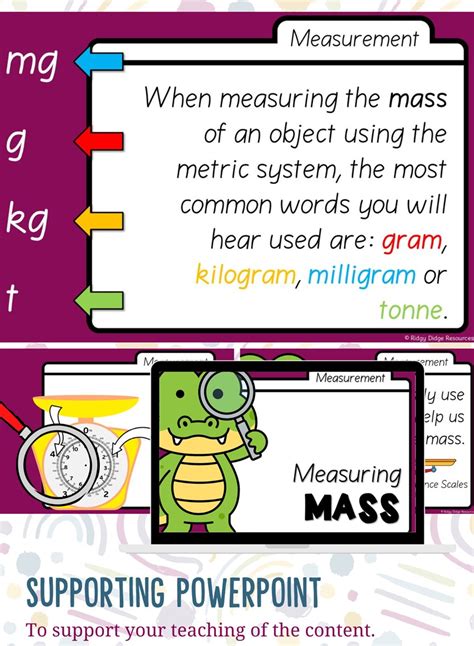 Year 3 Mass Maths Unit Ridgy Didge Resources Australia