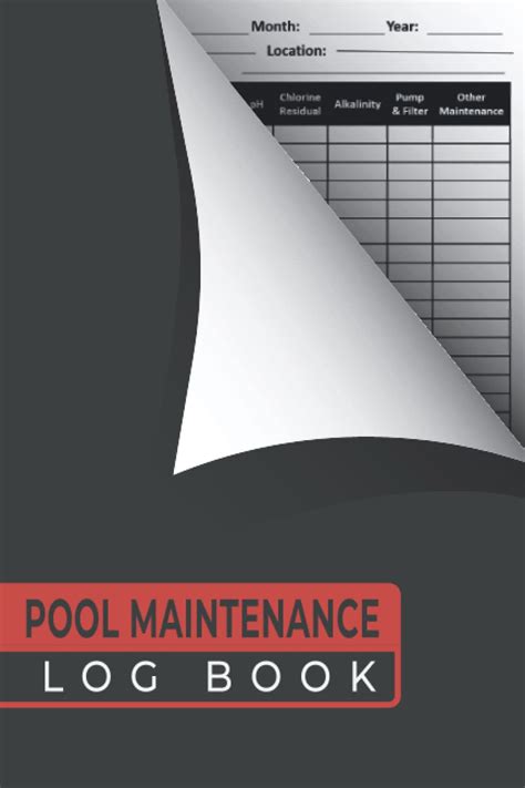 Buy Pool Maintenance Log Book Swimming Pool Maintenance Checklist