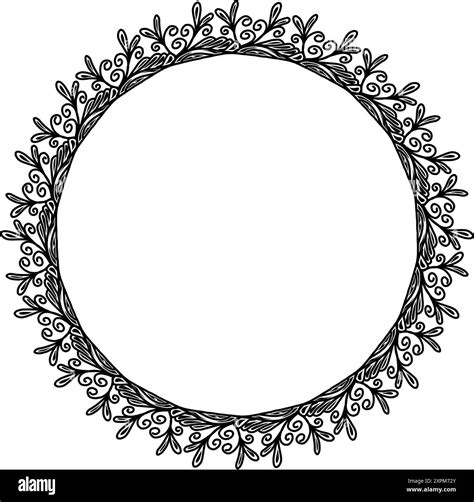 Classic Vintage Design With Black Circle Frame Perfect For Photos