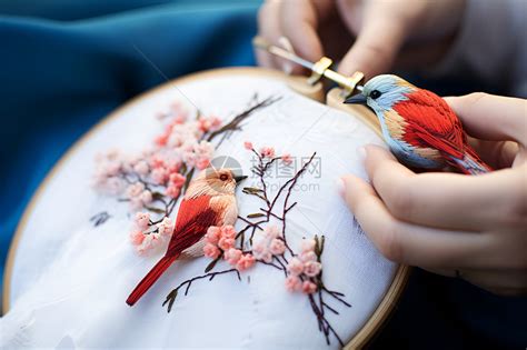 手工刺绣刺绣高清图片下载 正版图片601121261 摄图网