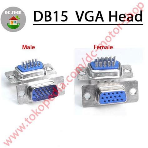 Jual Konektor Db15 Vga Male Female Socket Adaptor Db 15 Vga Cowo