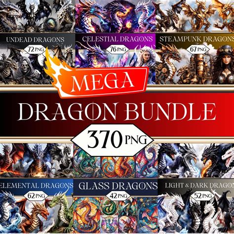 Mega Dragon Png Etsy Uk