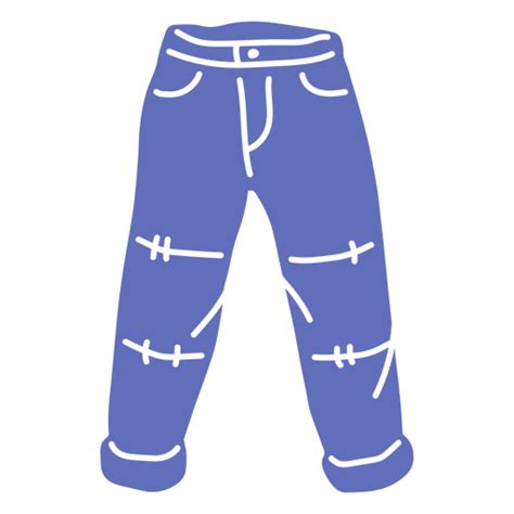 Diseño Png Y Svg De Vaqueros Azules Planos Para Camisetas
