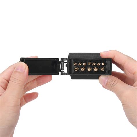 2pcs 12 Pin Flat Trailer Socket Plug Set Connector Vicedeal