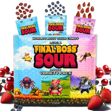 Final Boss Sour Candy Minipacks Worlds Most Extreme Super Sour Snack