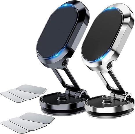 2 Pack Alloy Folding Magnetic Car Phone Holder360