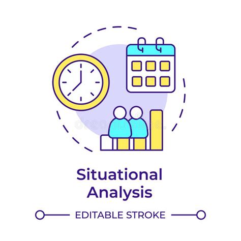 Situational Analysis Multi Color Concept Icon Stock Vector