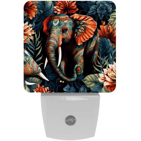 elephant led square night lights energy efficient and stylish bedroom