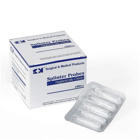 Splinter Probe Sterile Disposable Box 100 Medeleq