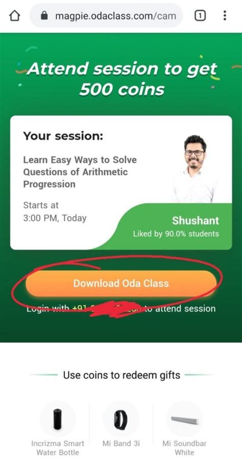 Sign Up On Oda Classes Win Mi Fit Band 3i Refer Earn Win Redmi Note 8