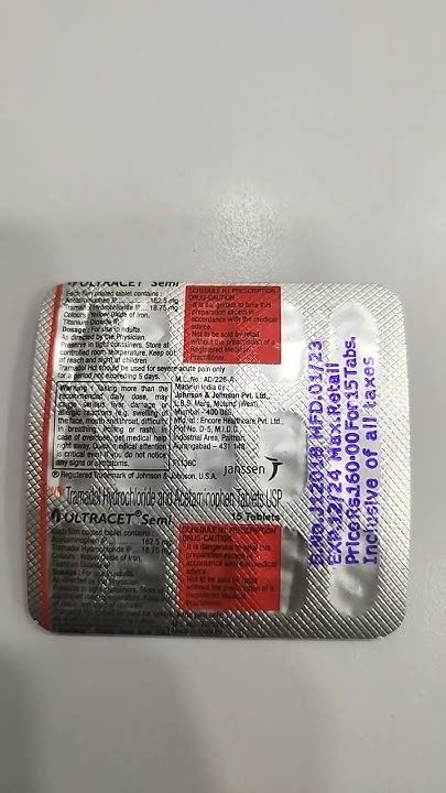 Ultracet Semi Tablets Youtube