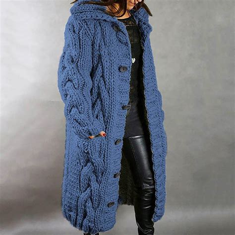 Jjayotai Womens Long Cardigan Open Front Duster Sweater Long Sleeve