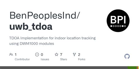 GitHub BenPeoplesInd Uwb Tdoa TDOA Implementation For Indoor Location Tracking Using DWM