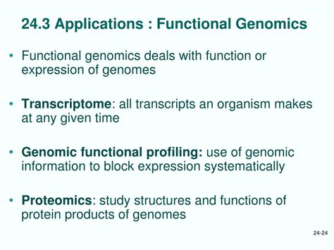 Ppt Chapter 24 Topics Genomics Proteomics Bioinformatics Powerpoint Presentation Id 2760022