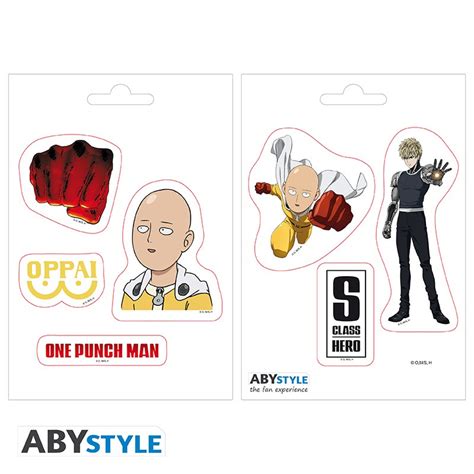 One Punch Man Mini Stickers Saitama Et Icônes 16 X 11 Cm